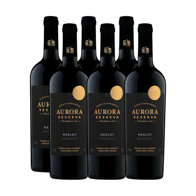 Aurora Reserva Merlot - 6un - Vinicola Aurora